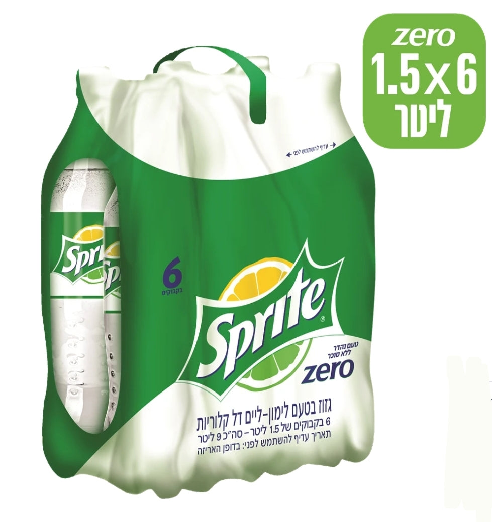 Sprite Zero - 6 Bottles x 1.5 liter – Shoppy Supermarket Israel
