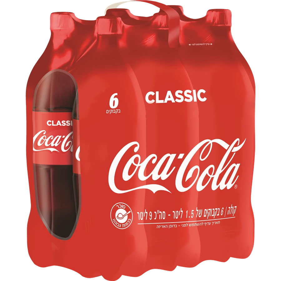 Coca-Cola - 6 Bottles x 1.5 liter – Shoppy Supermarket Israel